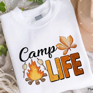 Camp Life Png Sublimation, Camping Design Png, Campfire Png, Fall ...
