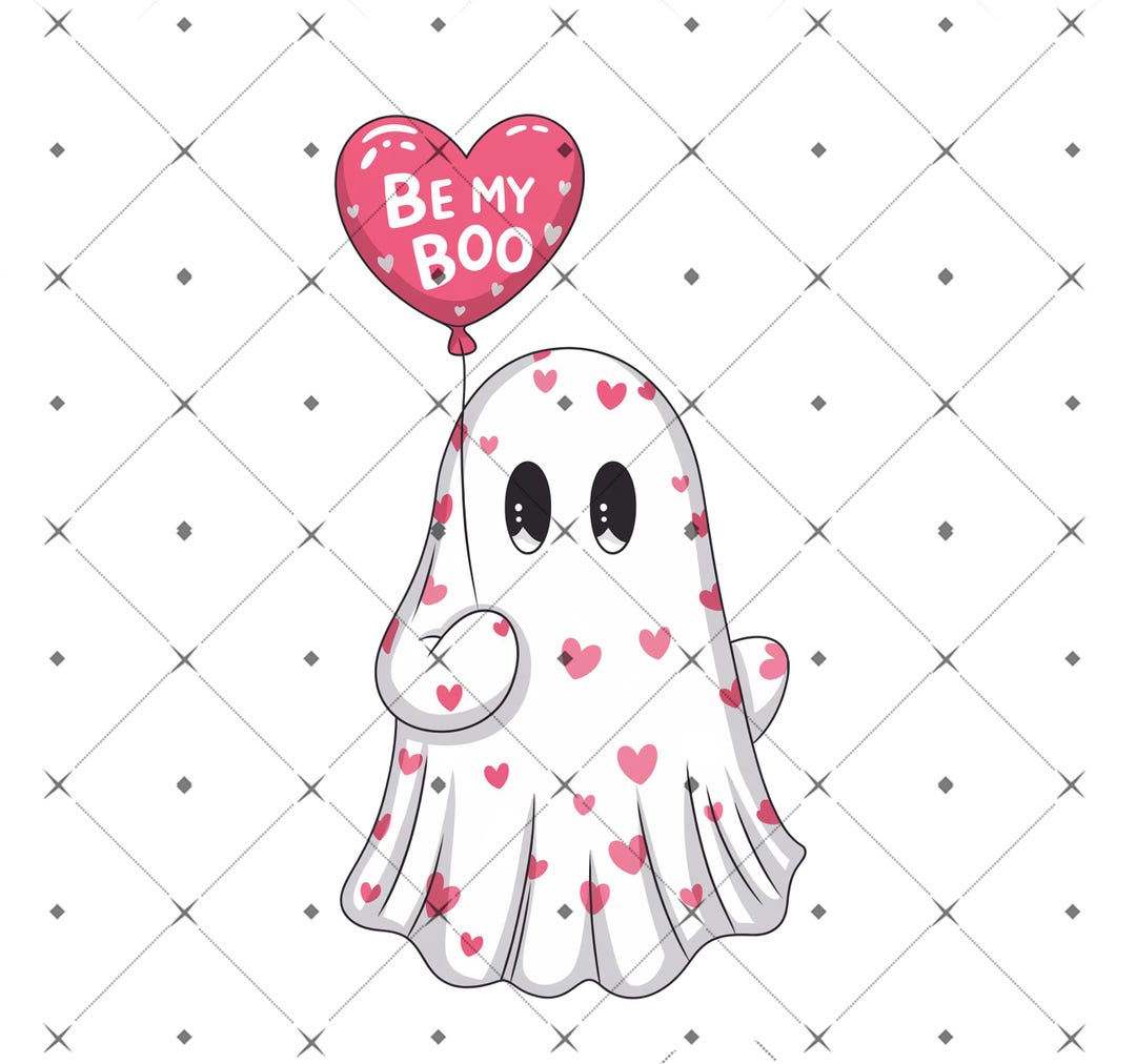 Be My Boo Png, Cute Ghost Valentines Day Png, XOXO Valentine Png, Women ...