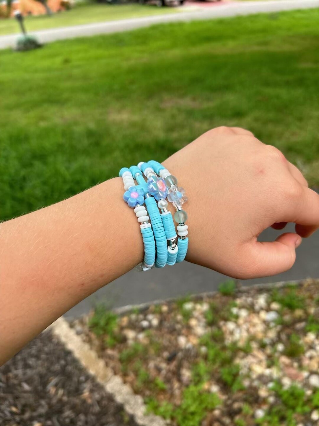 Pool Party Custom Bead & Charm Bracelets - Etsy