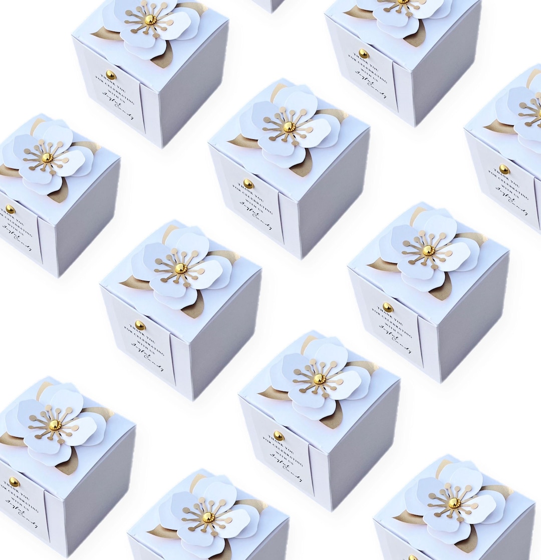 Custom Floral Wedding Favor Boxes - Elegant Candy Gift Box (20PCS) - Etsy