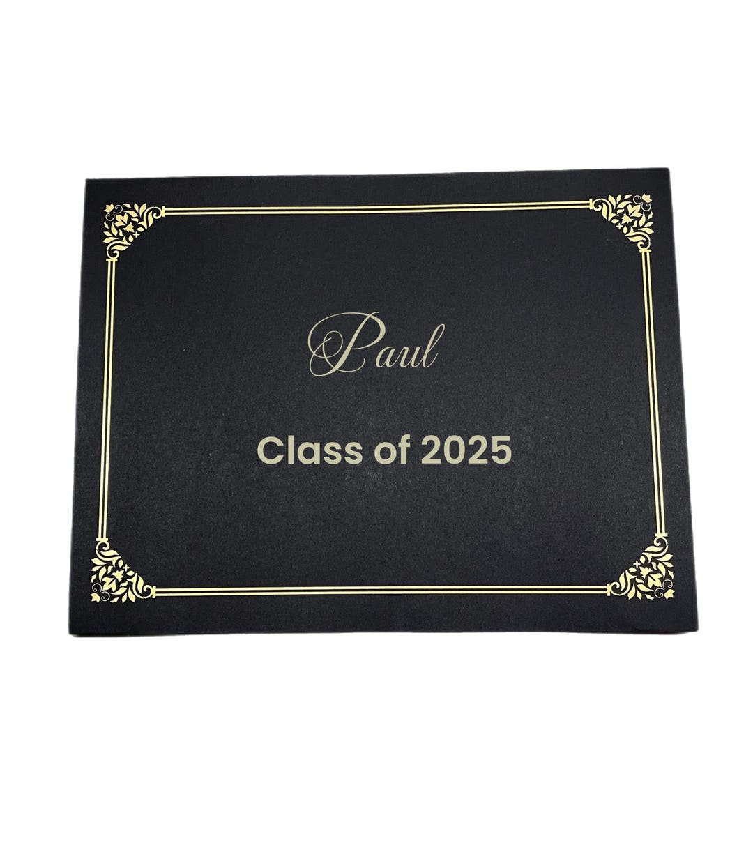 Personalized Graduation Certificate Holder – Custom Black A4 Diploma ...
