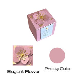 Custom Pink Floral Favor Boxes: Elegant Wedding Candy Gift - Etsy