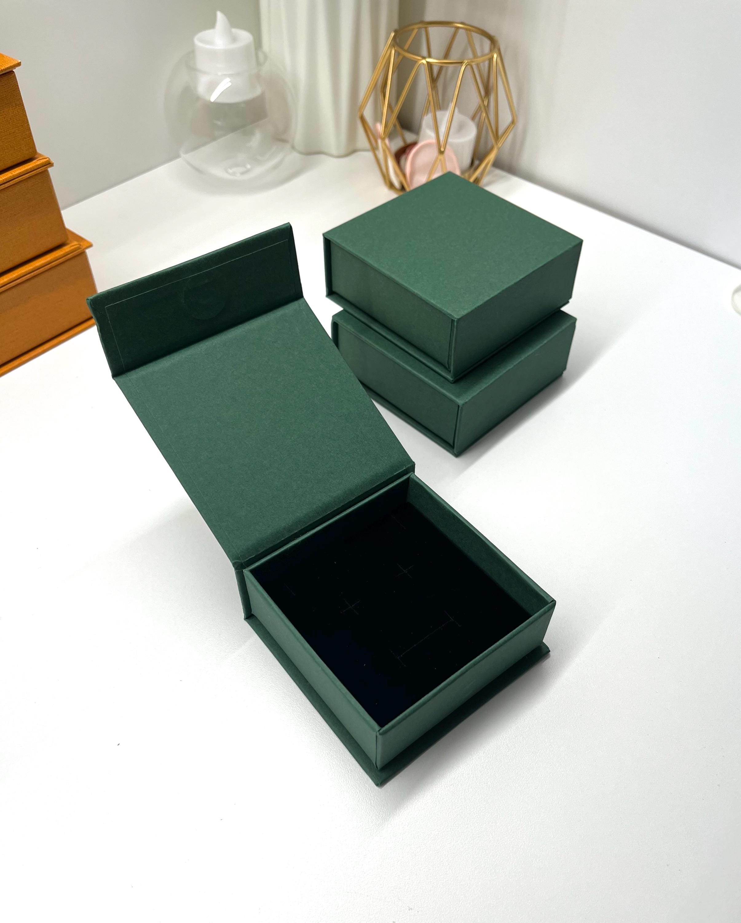 Green Jewelry Gift Box 50-pack: Rigid Elegant Boxes With Velvet Insert ...