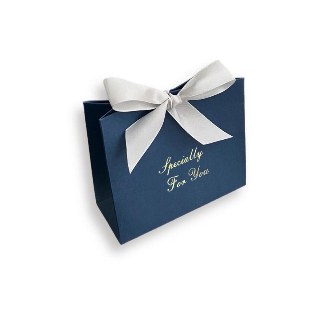 20 PCS Personalized Navy Blue Favor Bags | Candy, Guest Gift Bags for ...