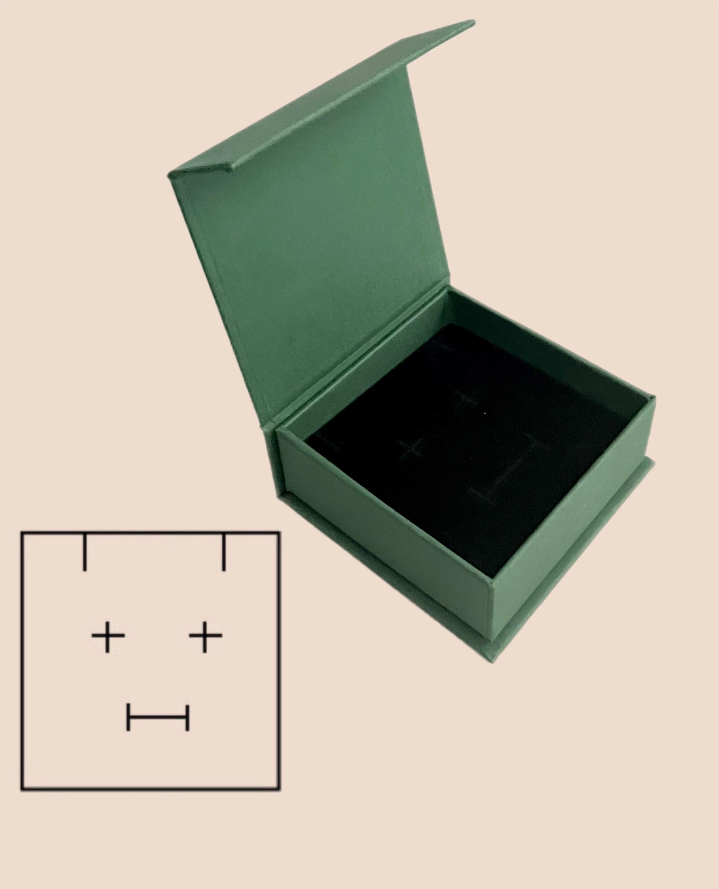 Green Jewelry Gift Box 50-pack: Rigid Elegant Boxes With Velvet Insert ...