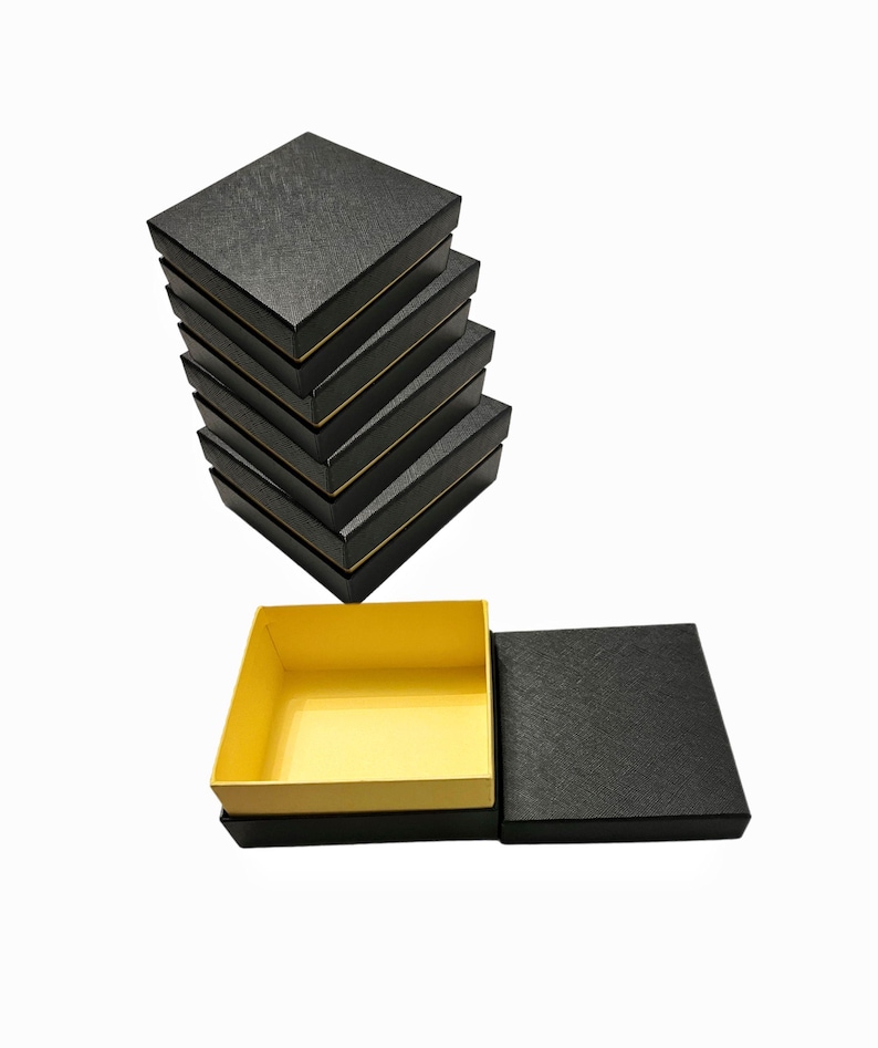 Handmade Black Rigid Gift Box: Wedding Favor, Custom Tag Available - Etsy