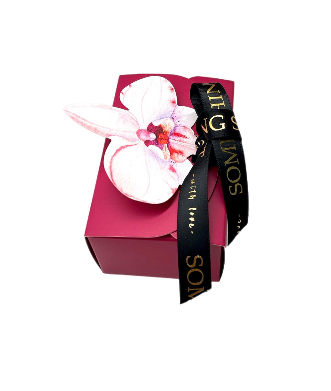 Luxury Floral Gift Boxes - Hot Pink Ribbon Wedding Favor Box ...