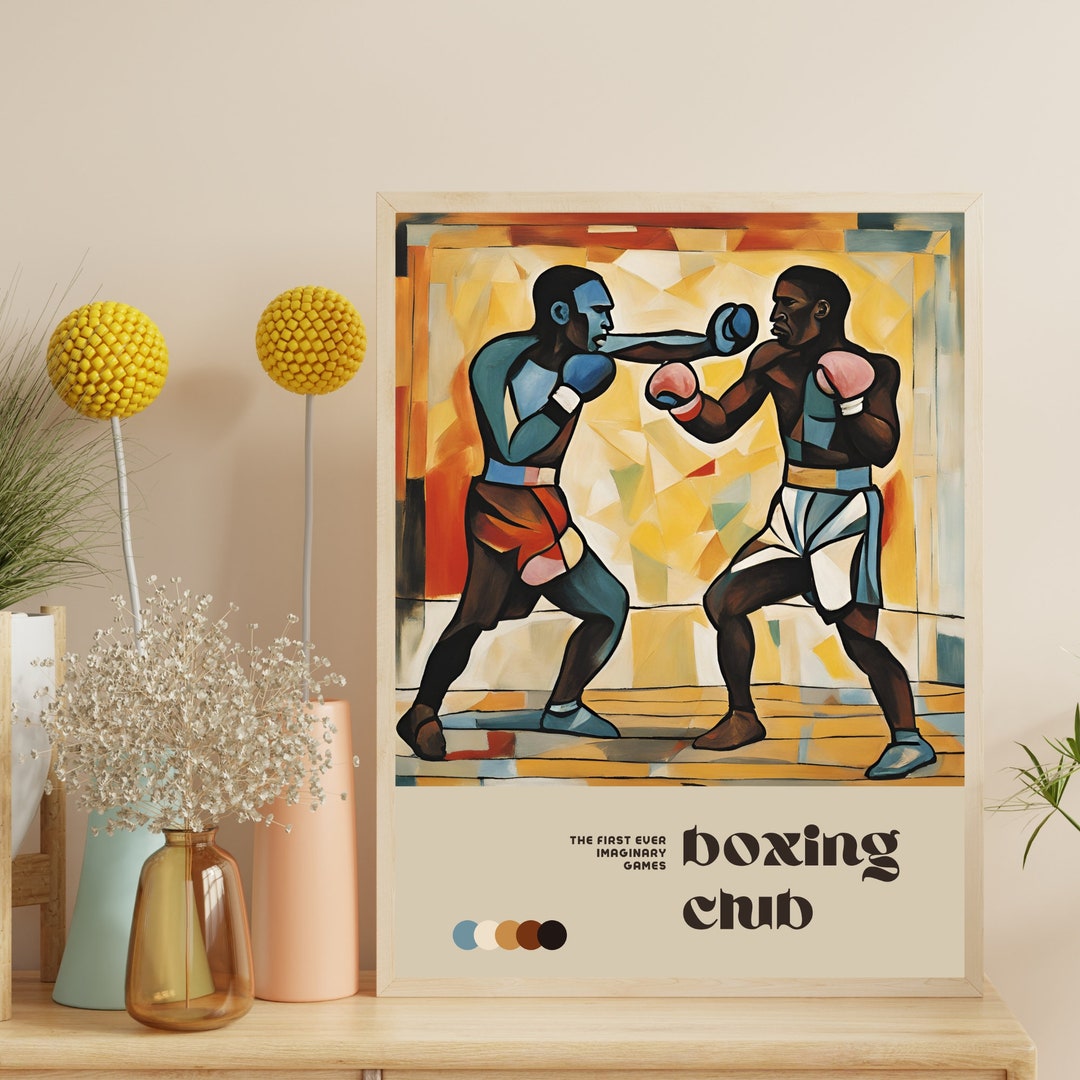 Picasso Art Boxing Poster for Olympics Lovers Unique Sports Decor Super ...