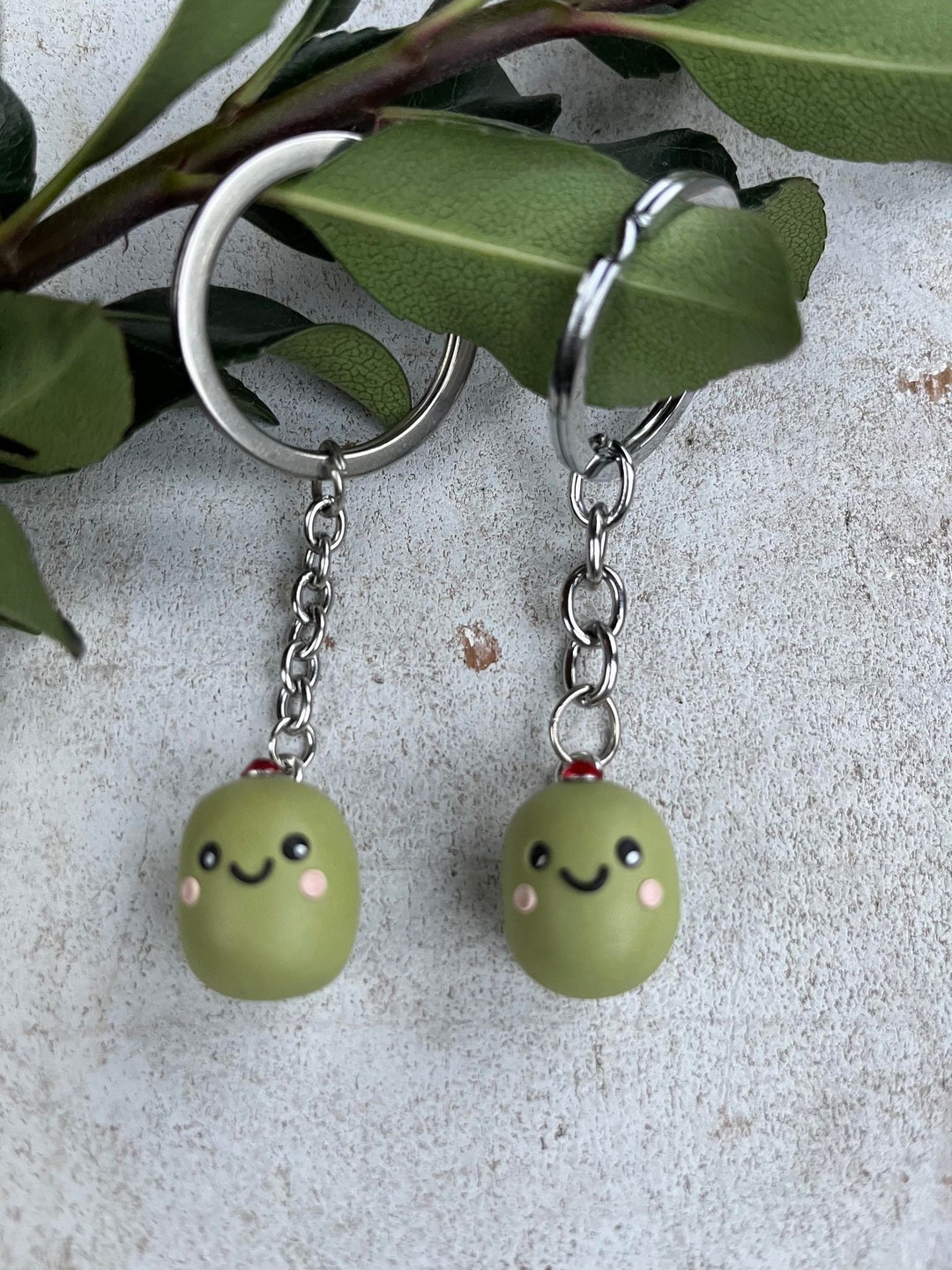 Olive Keyring, Handmade, Gift, Gift for Her, Martini Drink, Keys, House ...