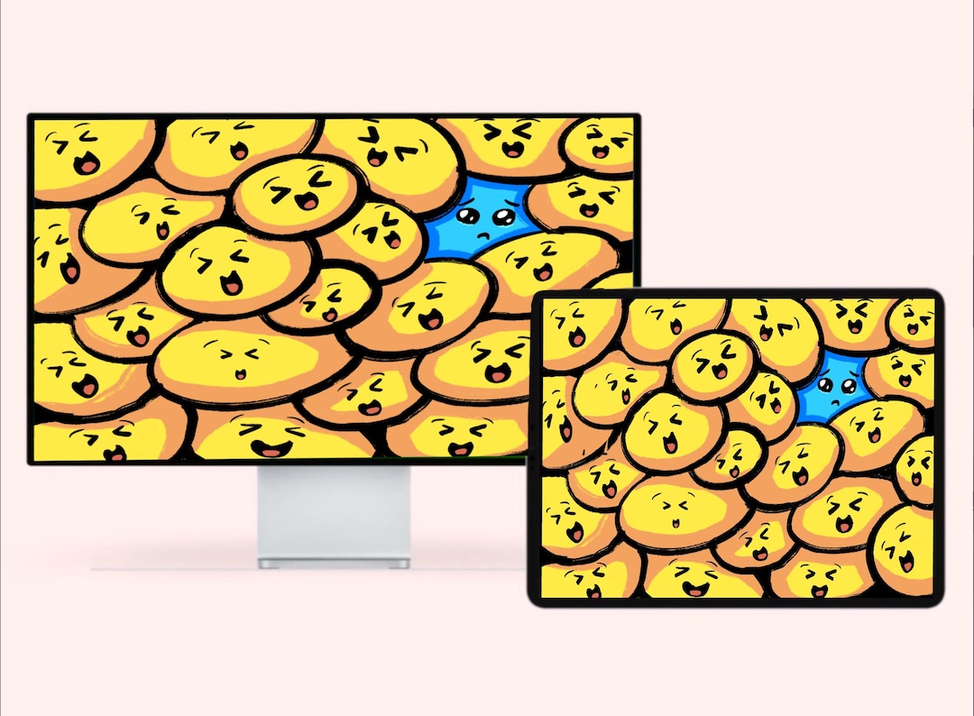Squishy Feelings, Desktop Background Wallpaper, Cute - Etsy