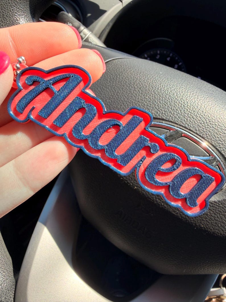 Custom Name Keychain | Two Tone Backpack Tag | Zipper Charm, Luggage ...