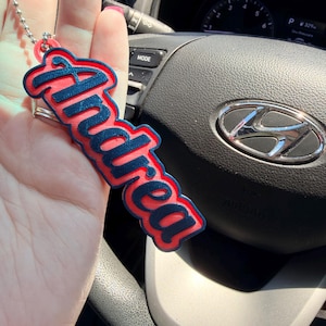 Custom Name Keychain | Two Tone Backpack Tag | Zipper Charm, Luggage ...