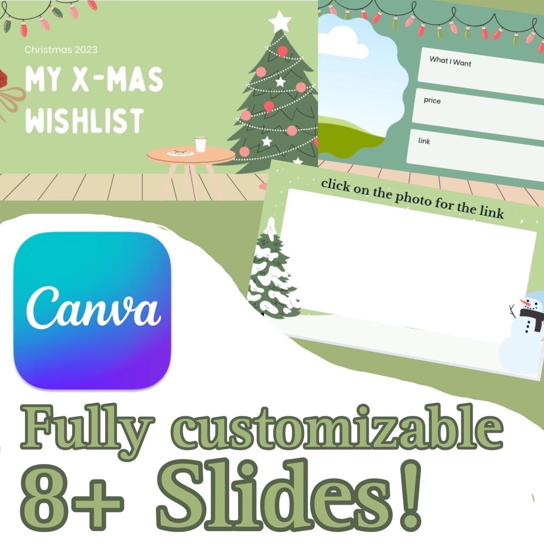 Christmas Digital Editable Canva Presentation Template - Etsy