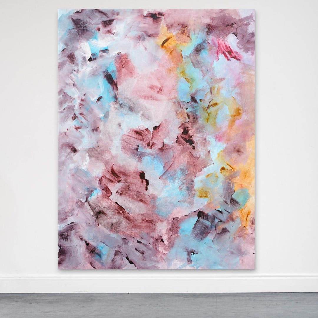 Large Abstract Painting: 'dessert' - Modern Expressionist Art (59x44.8 ...