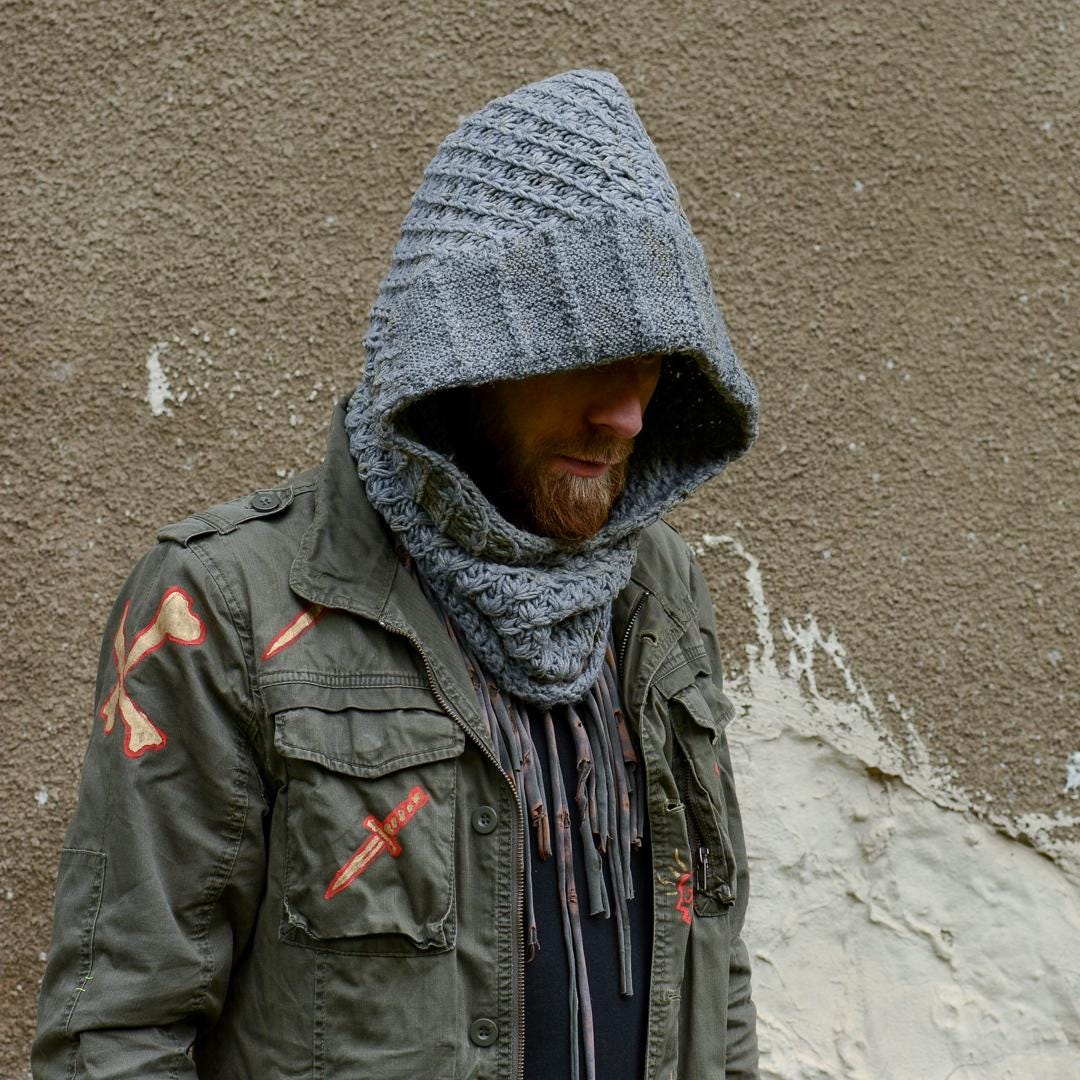 Post-apocalyptic Hood - LARP Accessory - Wasteland Clothing - Etsy