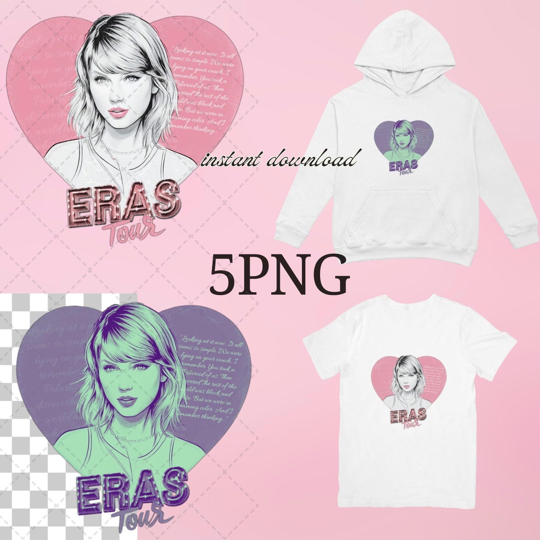 Eras Tour, 5 Taylor Swift Stickers Clipart Print PNG Taylor Swift Png L ...