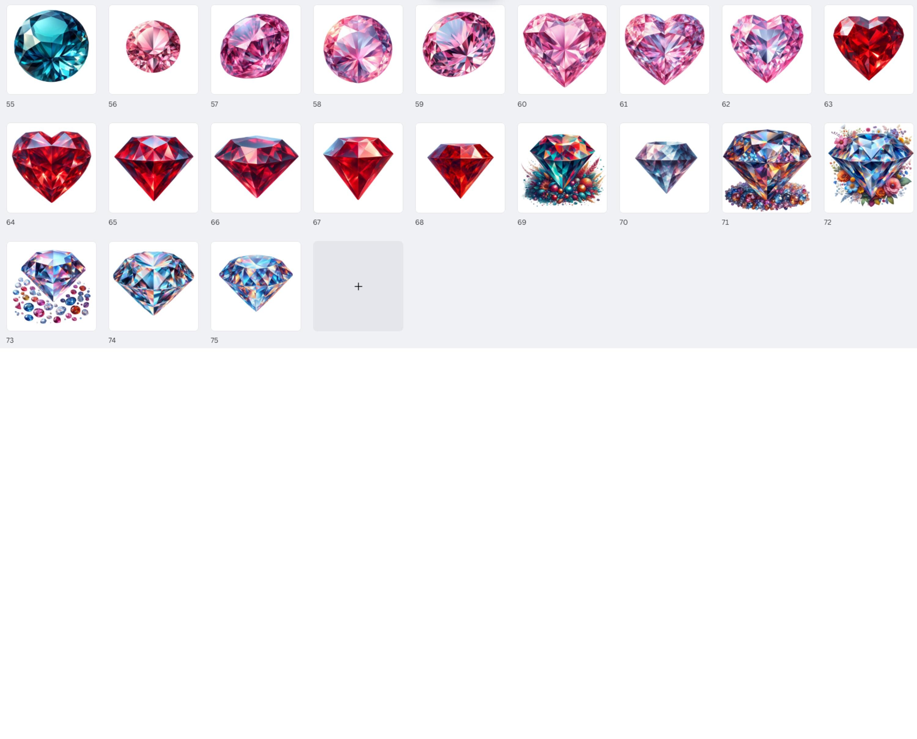 75 Diamond Cliparts PNG – Colorful Crystals & Sparkling Gems, High ...