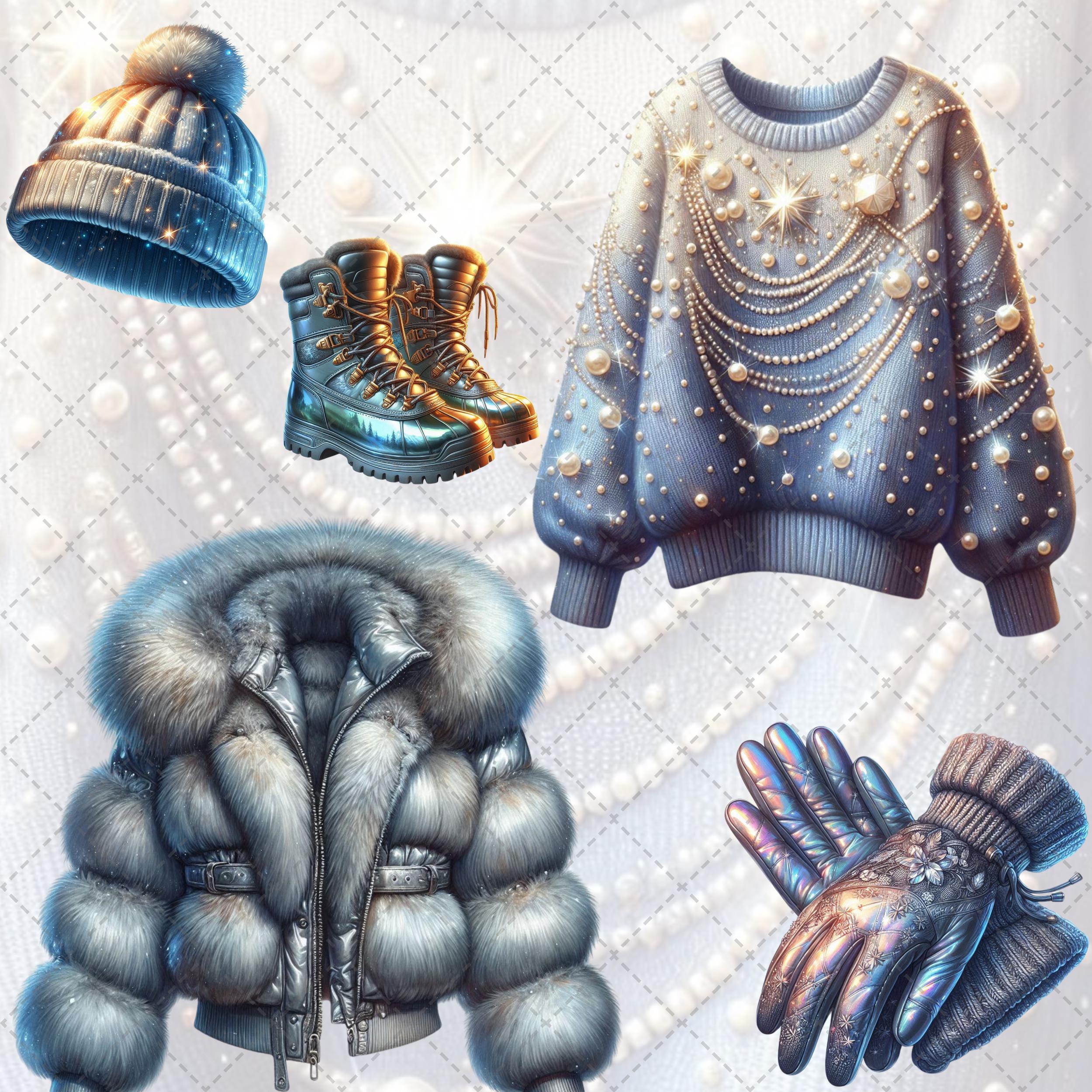 65+, Clothes Clipart, Png, Clothes Png, Winter Clothes Printable, Cozy ...