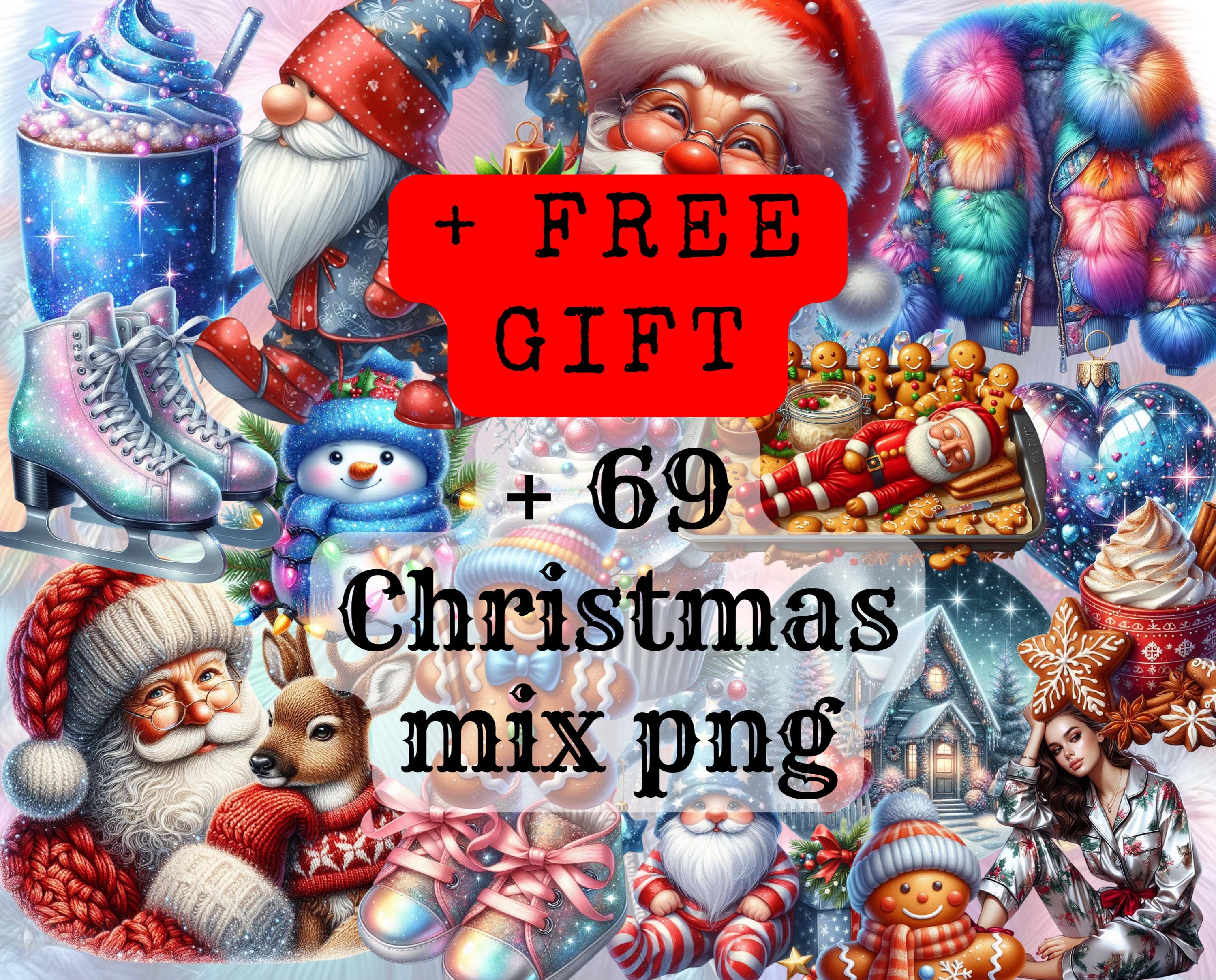 Christmas Frames Clipart - 75 PNG Festive Frame Graphics, Holiday ...