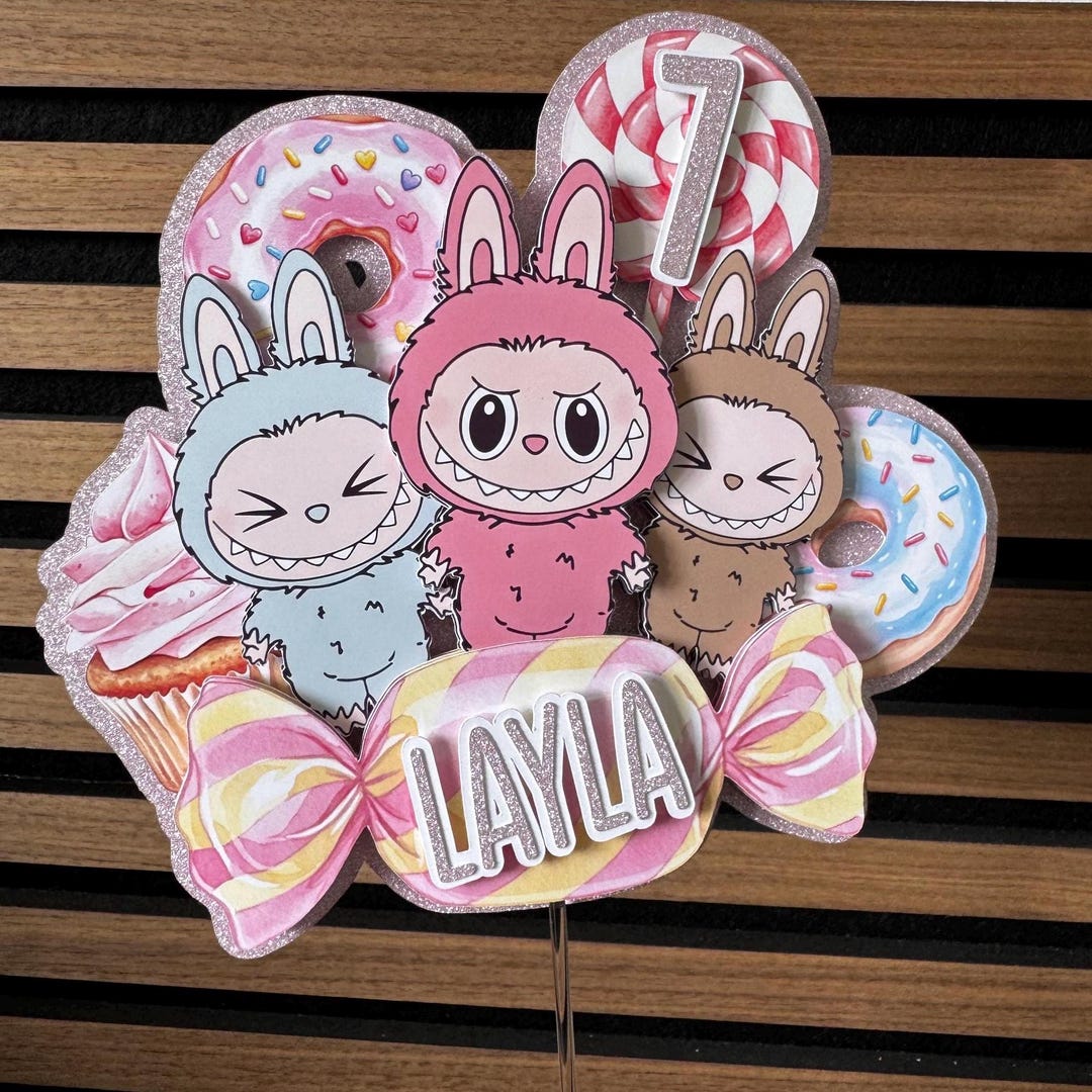 Labubu Sweet Cake Topper - Etsy