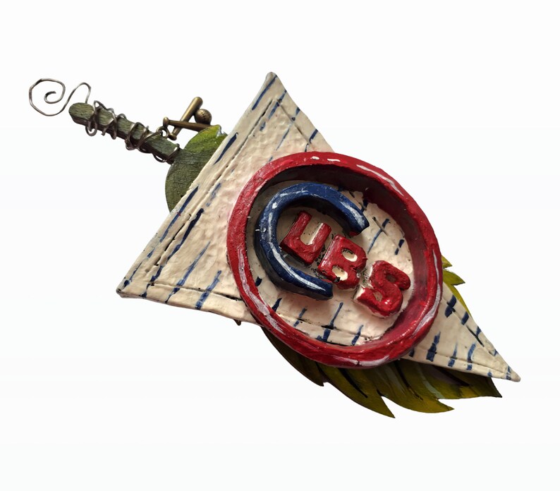 Sculpted 3D Ornament, Cubs Banner, Chicago Cubs Ornament, Wrigley Field ...