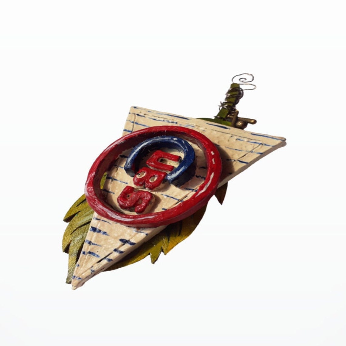 Sculpted 3D Ornament, Cubs Banner, Chicago Cubs Ornament, Wrigley Field ...