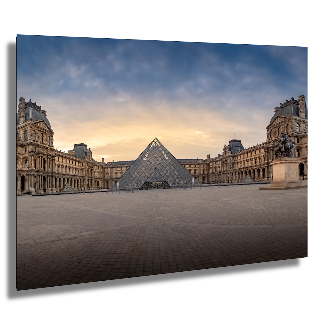 Louvre Pyramid Sunrise Photograph, Paris Wall Art - Etsy