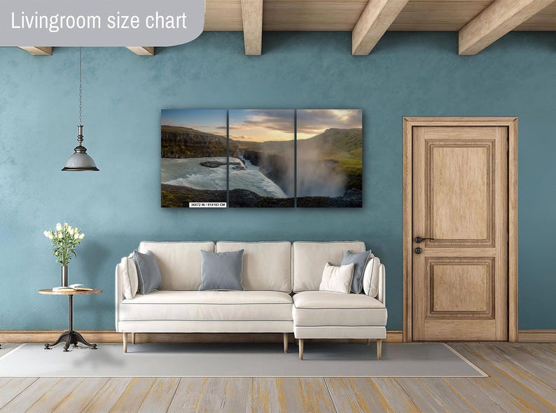 Gullfoss Waterfall Photograph, Iceland Wall Art - Etsy