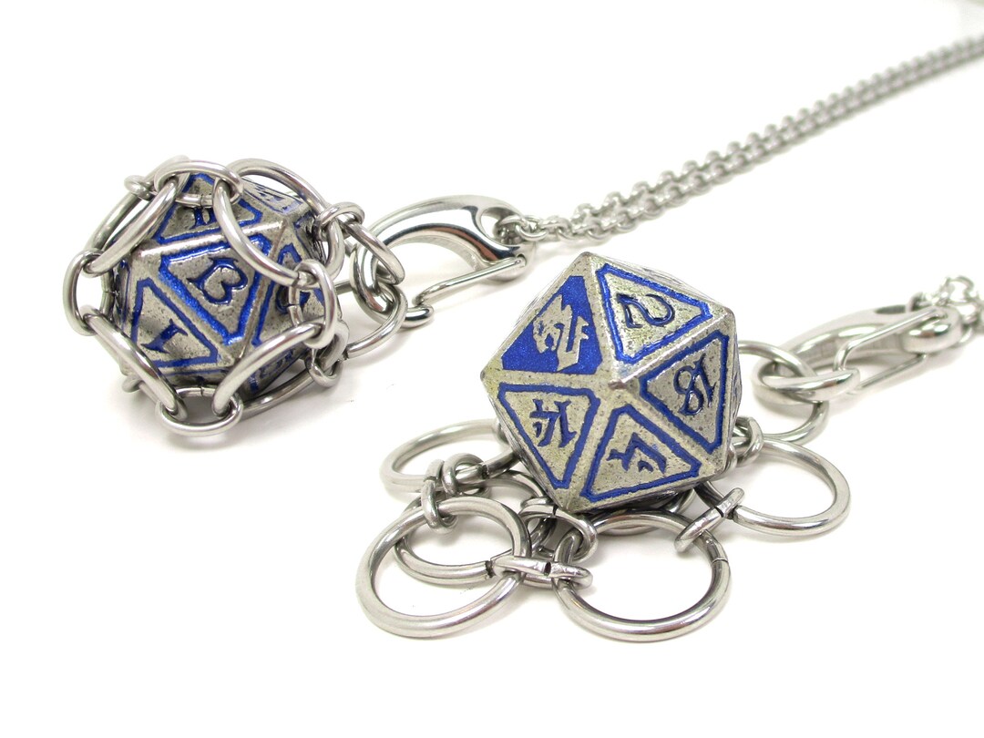 LEVIATHAN D20 Jail Pendant Removable Metal D20 in Stainless Steel ...