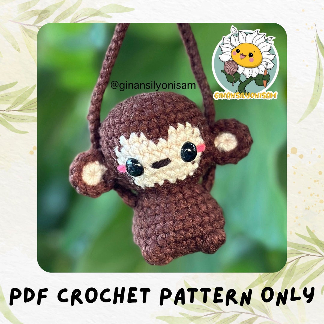 2-in-1 Amigurumi Monkey Pattern, Crochet Monkey, PDF Pattern, Mango the ...