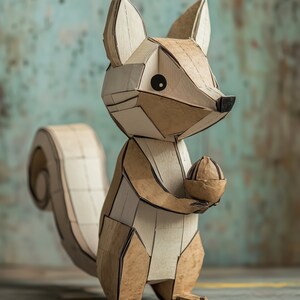 Cardboard Papercraft German Shepherd Art Print - Etsy
