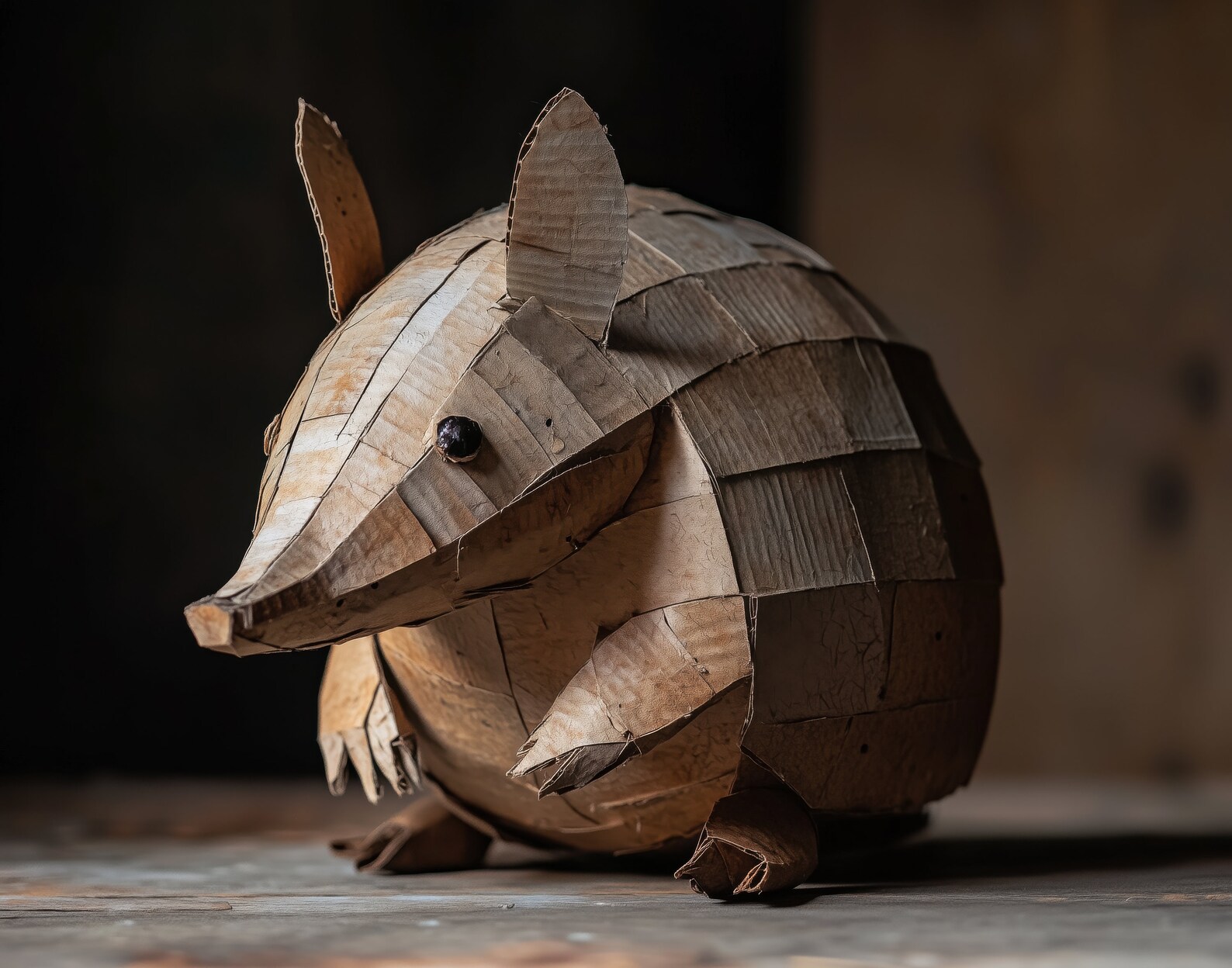 Cardboard Papercraft Armadillo Art Print - Etsy