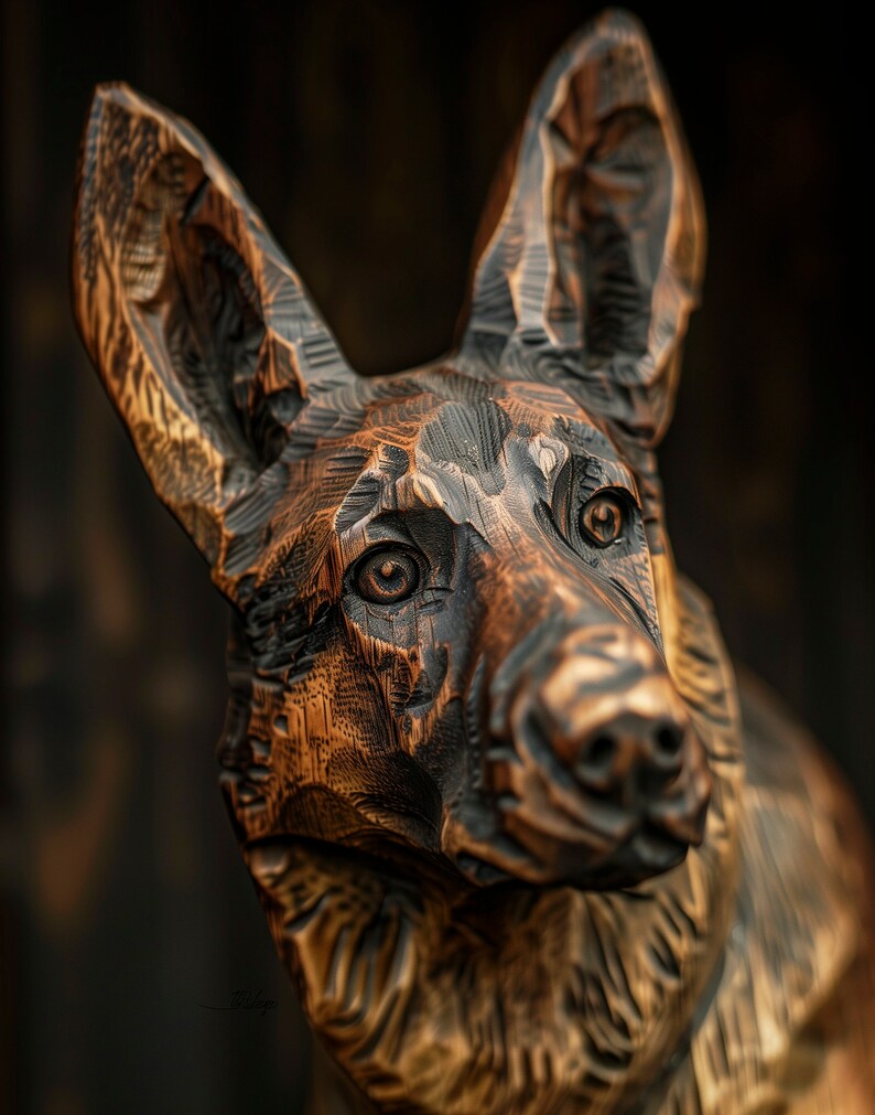 German Shepherd Art Print K9 Service Animal Police Dog - Etsy