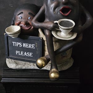 Vintage Shop Display Heavy Advertising Coffee Bean Statues Ornaments ...
