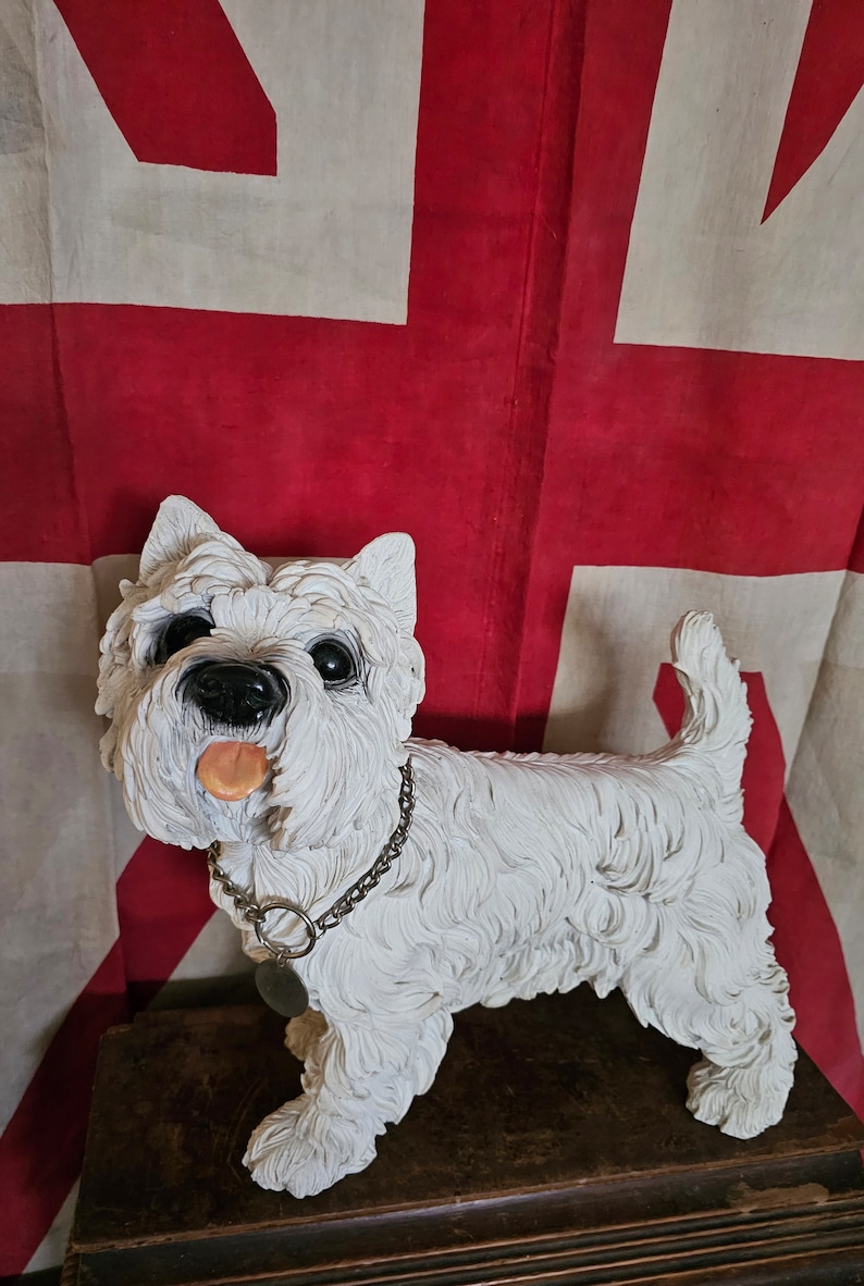Vintage Very Heavy Resin Scottie Dog Statue, Ornament, Shop Display ...