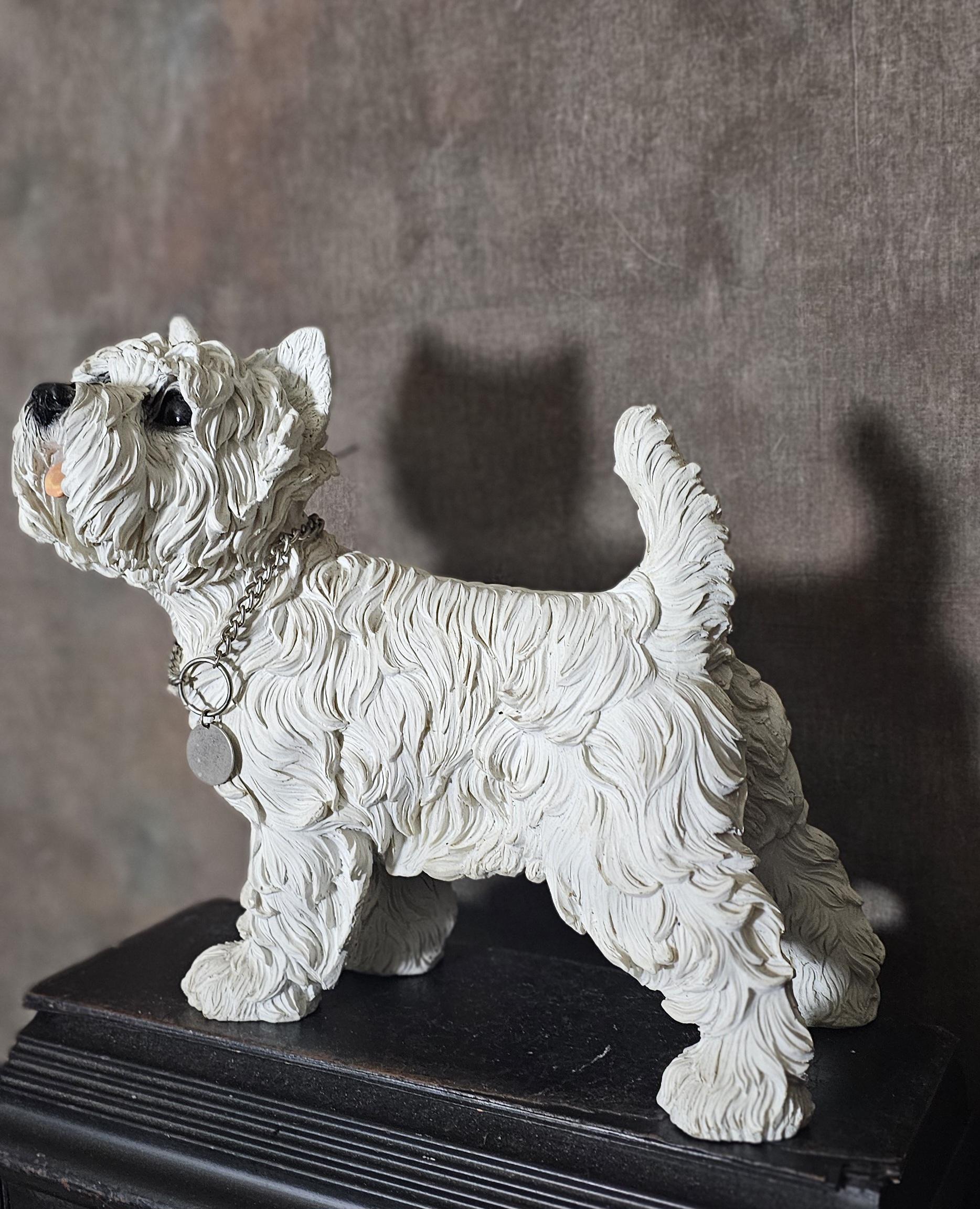 Vintage Very Heavy Resin Scottie Dog Statue, Ornament, Shop Display ...