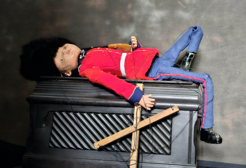 Antique Vintage Large Queens Guard Puppet Marionette String Puppet ...