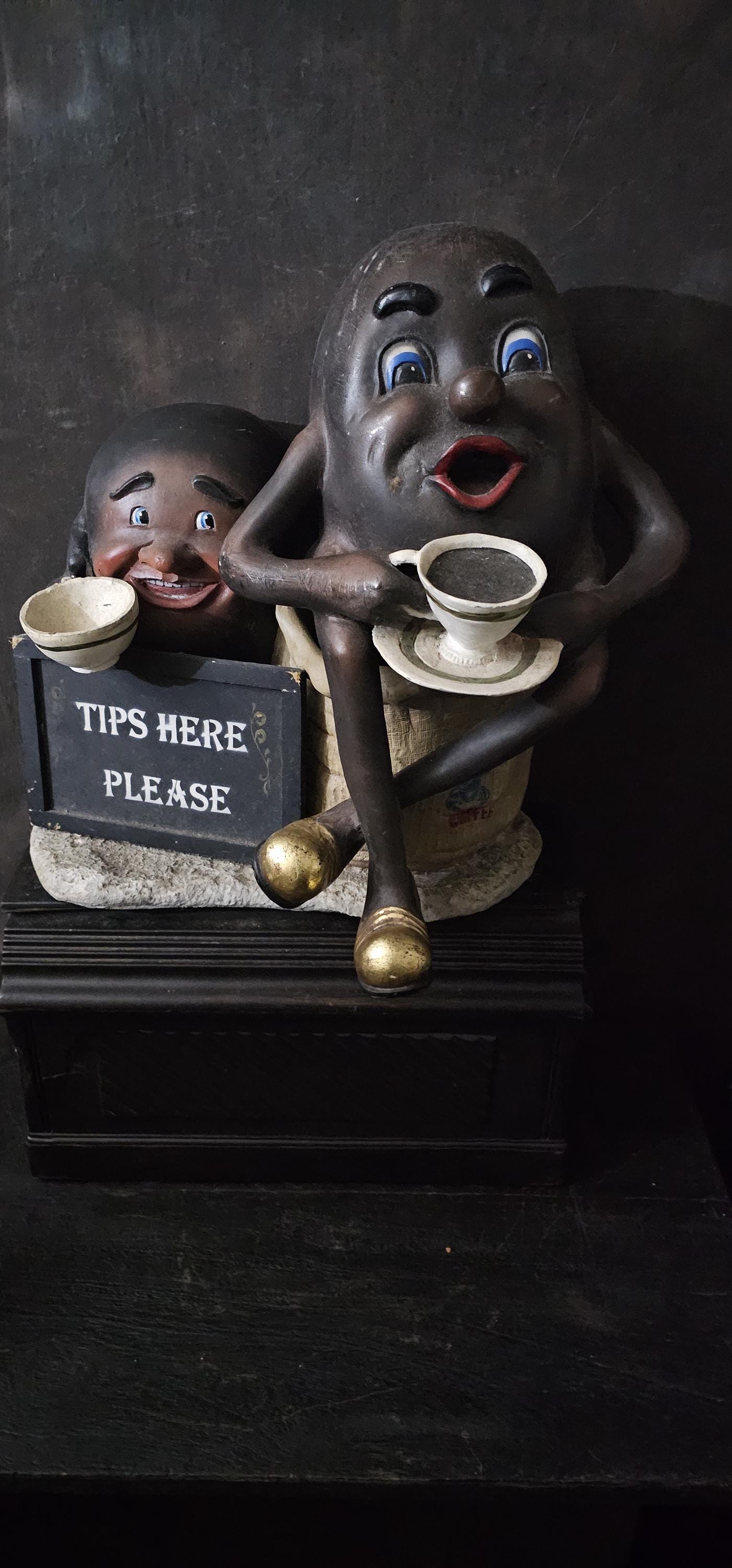 Vintage Shop Display Heavy Advertising Coffee Bean Statues Ornaments ...