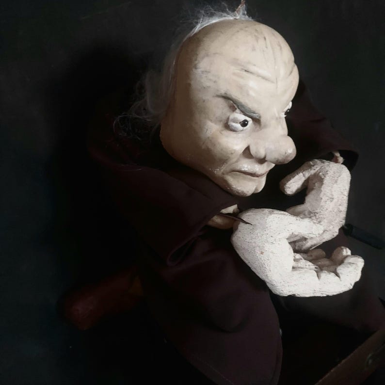 Antique Vintage Large Rod Puppet, Marionette, Rare Film Prop, Theatre ...