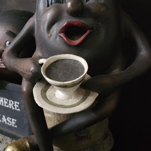 Vintage Shop Display Heavy Advertising Coffee Bean Statues Ornaments ...