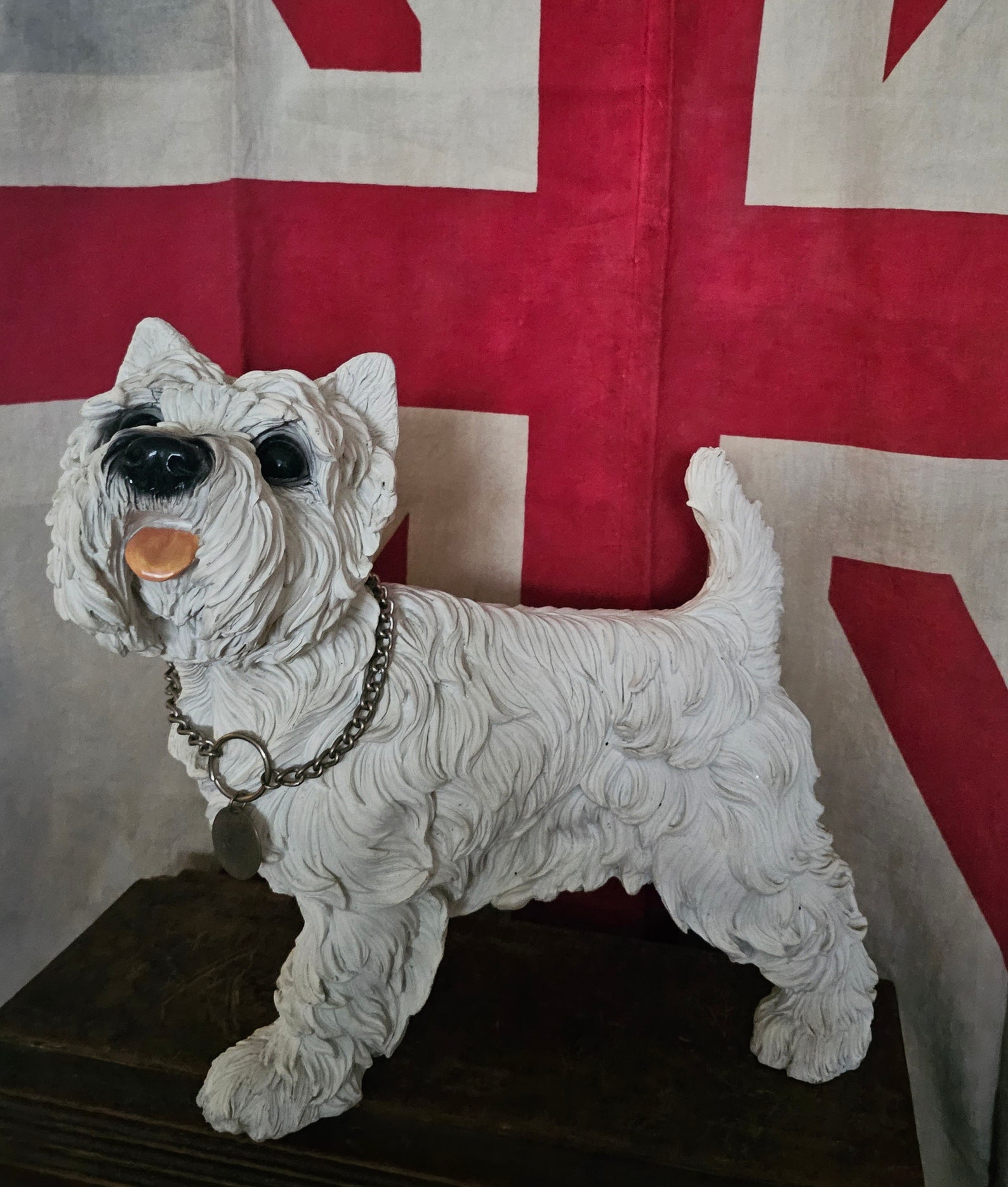 Vintage Very Heavy Resin Scottie Dog Statue, Ornament, Shop Display ...
