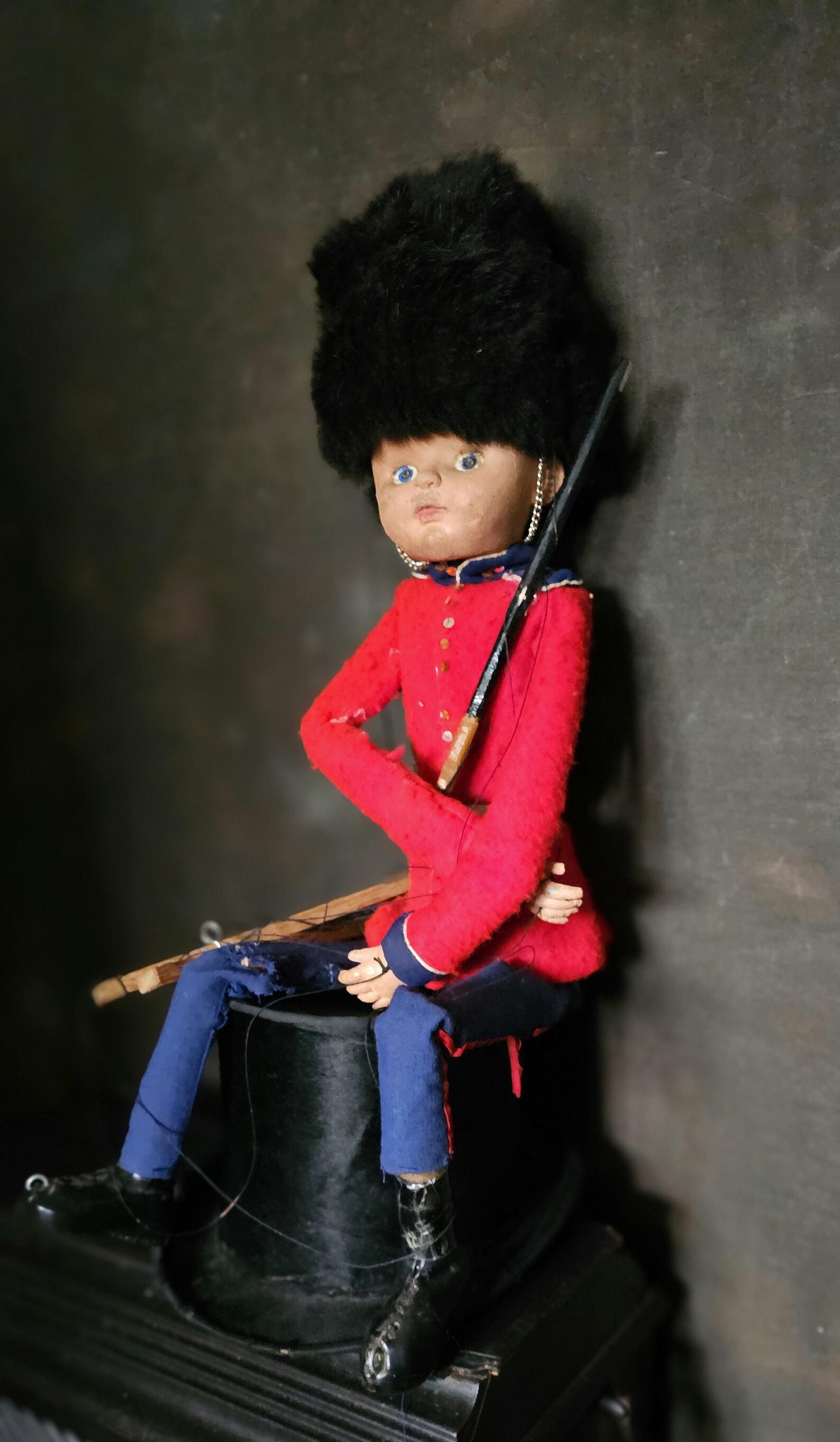 Antique Vintage Large Queens Guard Puppet Marionette String Puppet ...