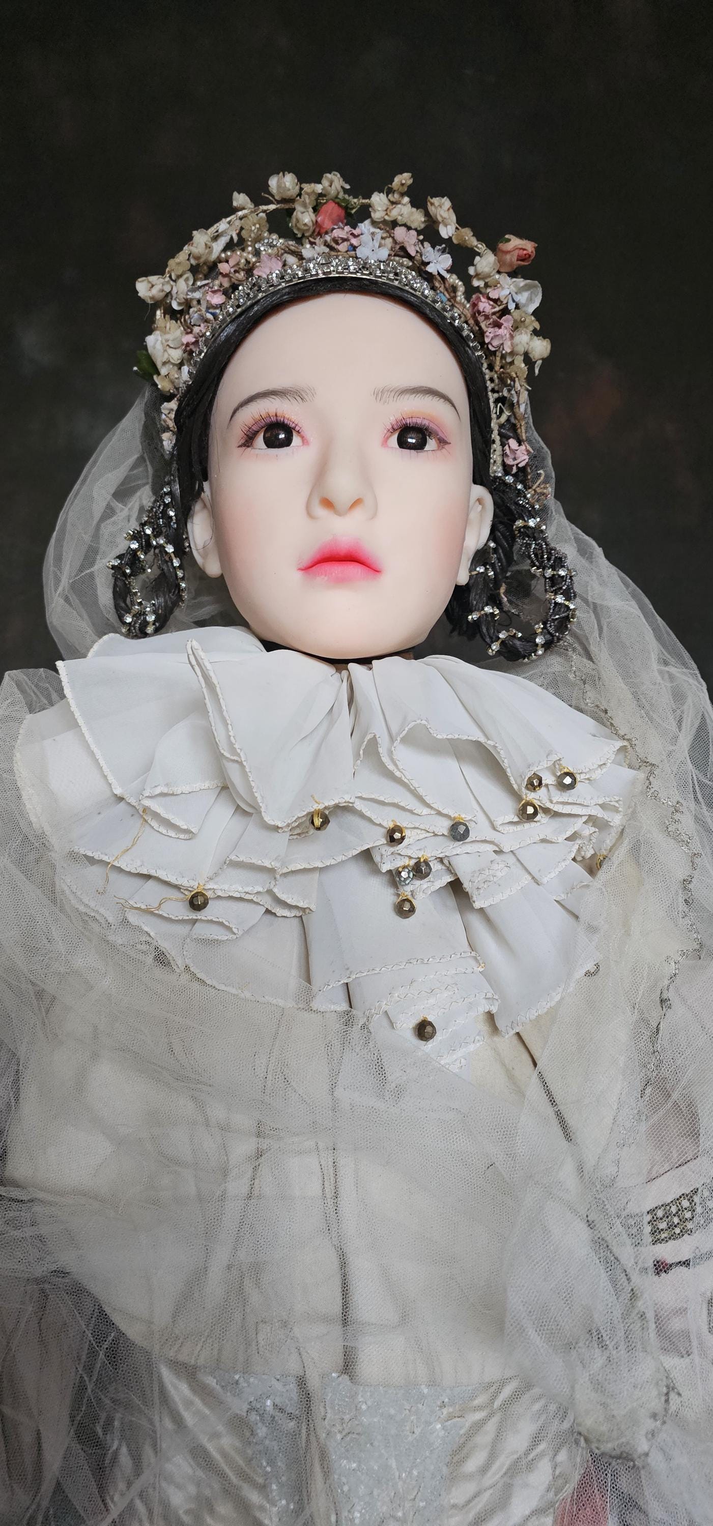 Antique Vintage Theatre Mannequin Detailed Wig Costume Headdress Stage ...