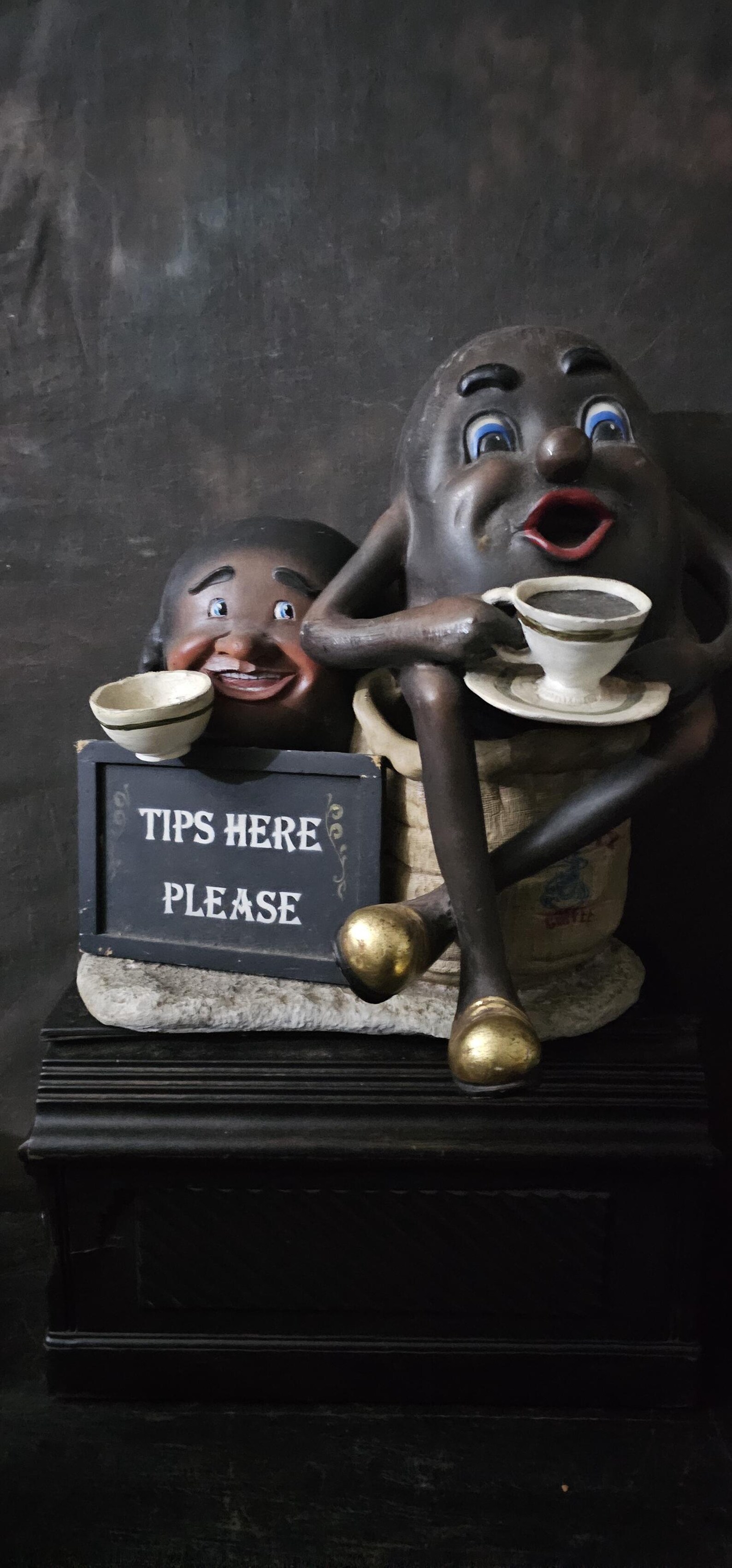 Vintage Shop Display Heavy Advertising Coffee Bean Statues Ornaments ...