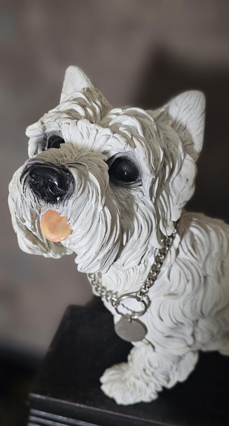 Vintage Very Heavy Resin Scottie Dog Statue, Ornament, Shop Display ...