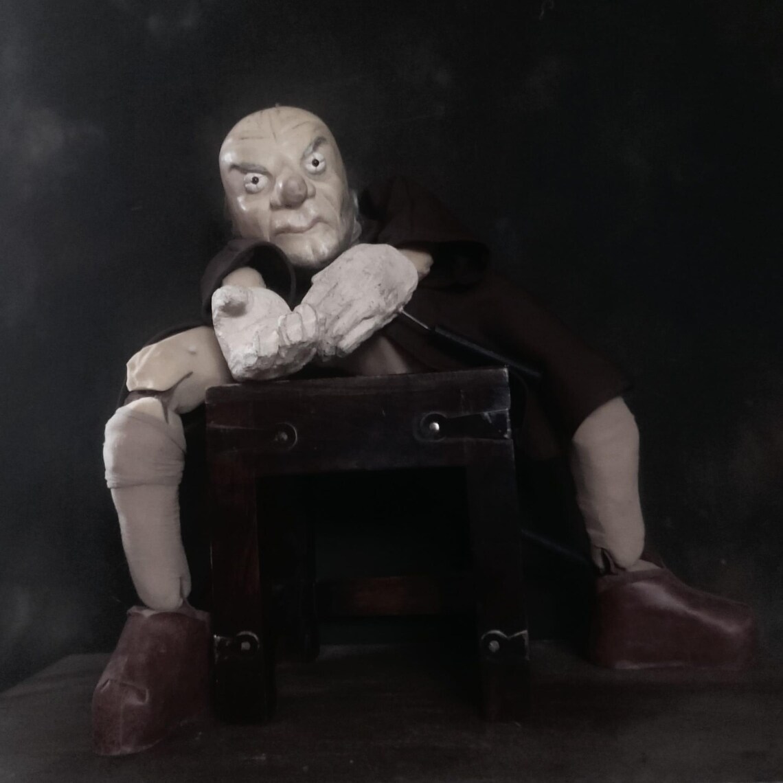 Antique Vintage Large Rod Puppet, Marionette, Rare Film Prop, Theatre ...