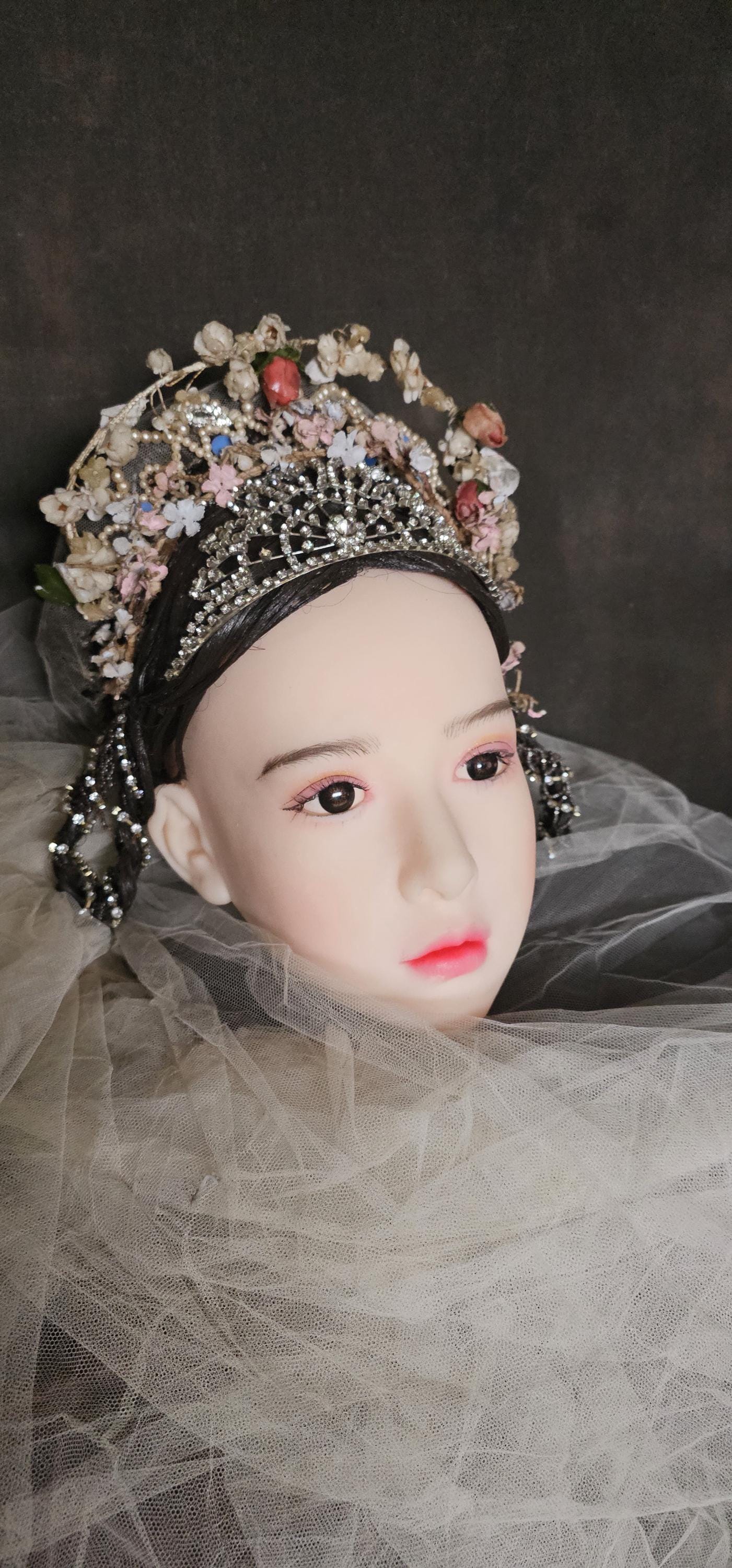 Antique Vintage Theatre Mannequin Detailed Wig Costume Headdress Stage ...