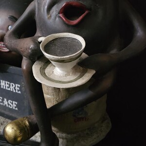 Vintage Shop Display Heavy Advertising Coffee Bean Statues Ornaments ...