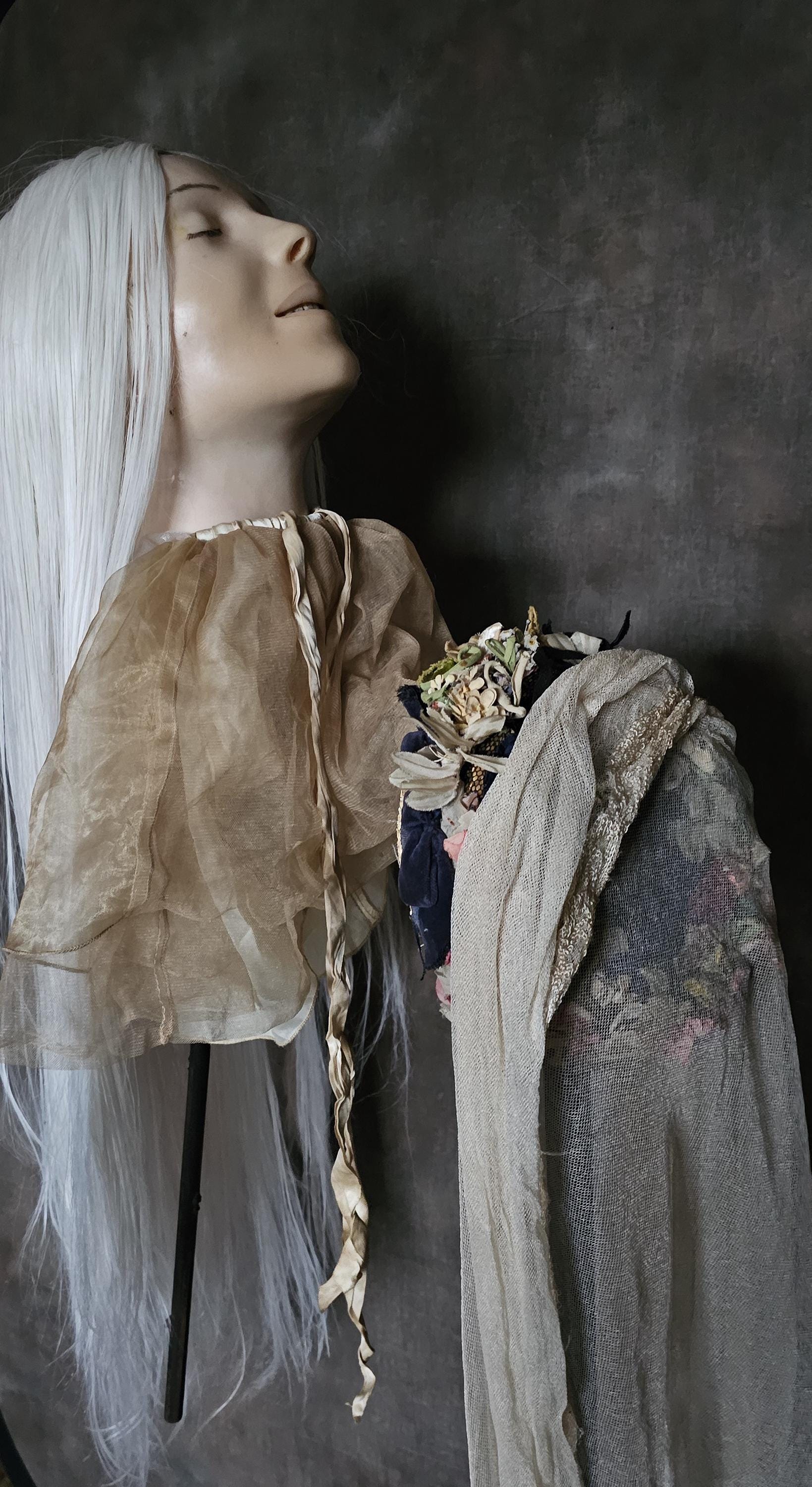 Latex Gothic Mannequin Head on Heavy Iron Stand Theatre Prop - Etsy