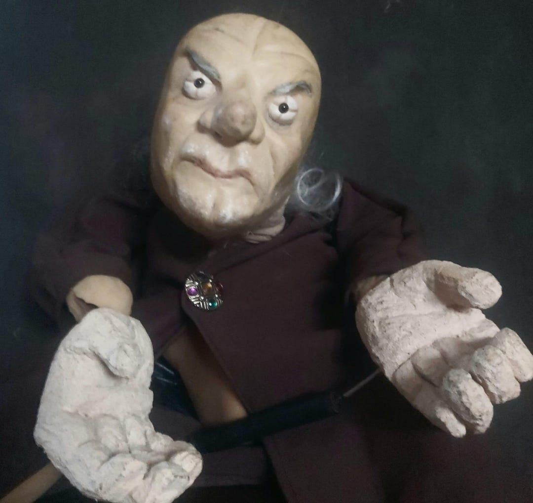 Antique Vintage Large Rod Puppet, Marionette, Rare Film Prop, Theatre ...